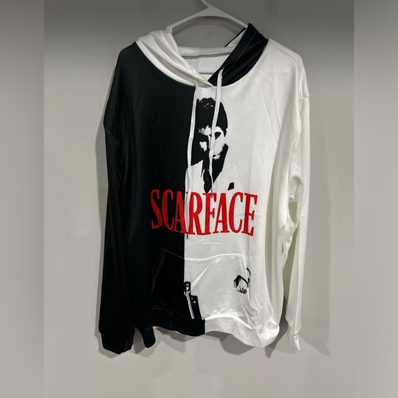 Shirts | Scarface Hoodie Black New Double Sided Tony Montana All Sizes ...
